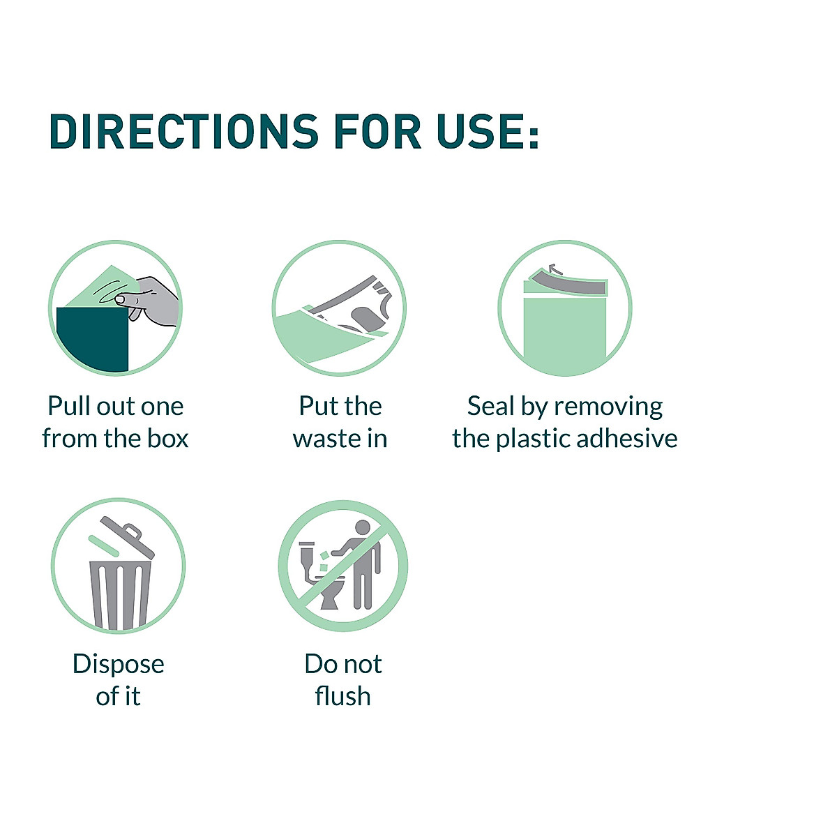 Sirona Adult Diaper Waste Bags, 60 Count, 12.5 x 15 Inch, Oxo-Biodegradable, Discreet, Environment Friendly, Odor Lock, Tamper Proof