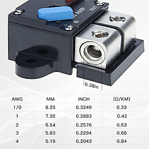 Motor Fuse Holders Inverter Circuit Breaker Car Audio Solar Energy Inline Circuit Breaker Fuse Inverter with Waterproof Cover for Motor Auto Car Marine Boat (150A)