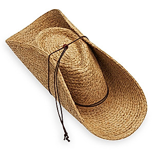 Wallaroo Hat Company – Women’s Nosara Fedora – UPF 50+ Sun Protection, Wide Brim, Chin Strap, Adjustable Size for Medium Crown Sizes – Sun-Smart Straw Hat for Sports and Outdoor Activities (Camel)