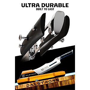 Dalstrong Heavy Duty Butcher Breaking Knife - 14 inch Cleaver Knife - Gladiator Series R - The 'Annihilator' - 7CR17MOV High Carbon Steel - Razor Sharp - G10 Handle - w/Stand & Sheath - NSF Certified