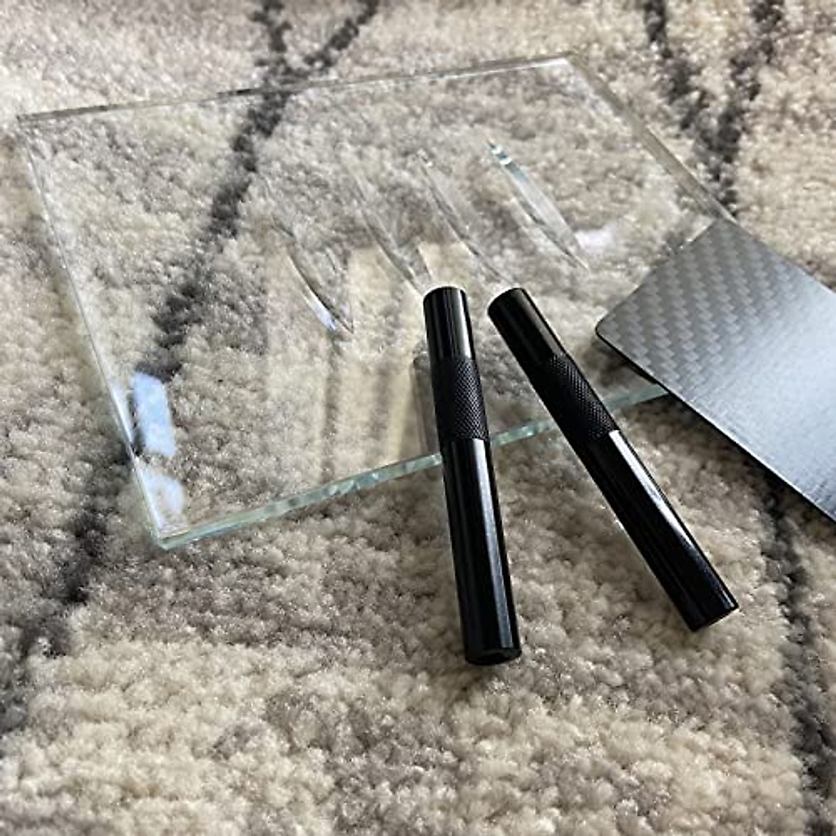 Unique Glass Coasters Unbreakable Glass Coaster Kit with Grooves for Bar and Party