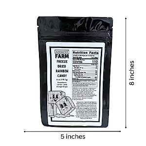 Freeze Dried Rainbow Candy 6oz- Ships In Box - Deliciously Crunchy, Intense Flavor, Lightweight Snack - Resealable Bag (Original 6oz)