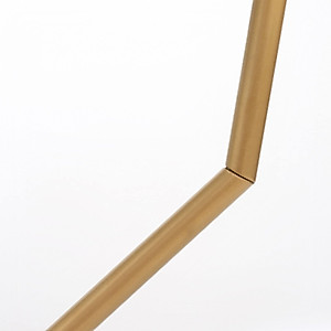 Gold 27-inch Geometric Nonagon Wood with Metal Arch Cake Display Stand Party Events Reception Decorations Supplies