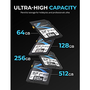 SABRENT Rocket v90 256GB SD UHS-II Memory Card R280MB/s W250MB/s (SD-TL90-256GB)