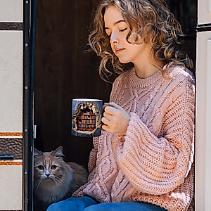KRAOIKK 3D Bookshelf Coffee Mug Ceramic Coffee Mug Library Shelf, Novelty 3D Book Mug for Coffee Lover, Book Accessories for Reading Lovers Librarian Gifts Personal Library Kit for Book Lovers (A)
