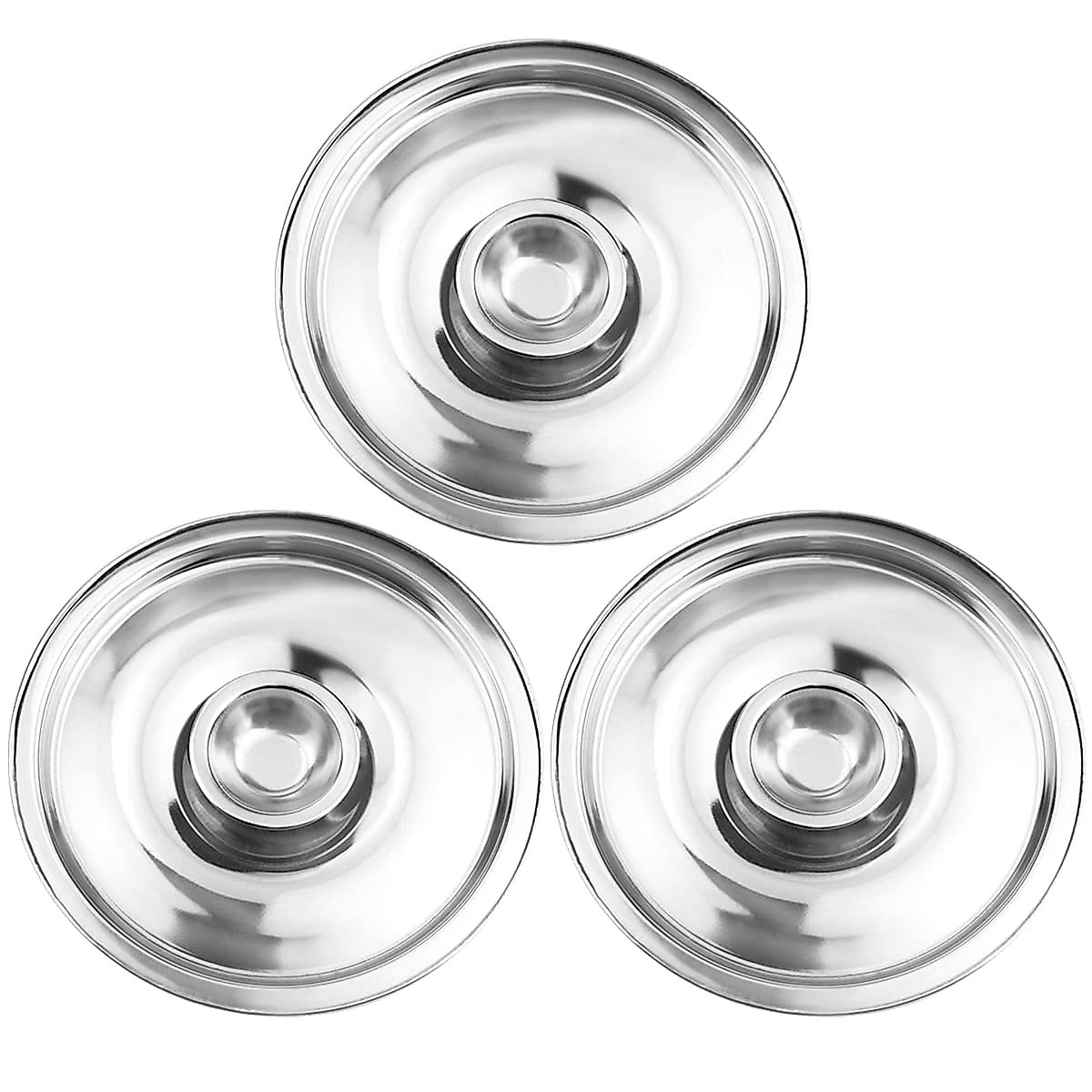 LNQ LUNIQI Stainless Steel Universal Lid ，4.7Inch Mini Pan Lid Bowl Covers Cookware Lid Replacement Accessories for Skillets Frying Pans （12cm）