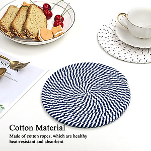 SHACOS Trivets for Hot Dishes, 6 Pieces 8 Inches Cotton Trivets Mats for Kitchen, Hot Pads for Countertops and Table, Heat-Resistant Pot Holders for Hot Pots and Pans, 6pcs