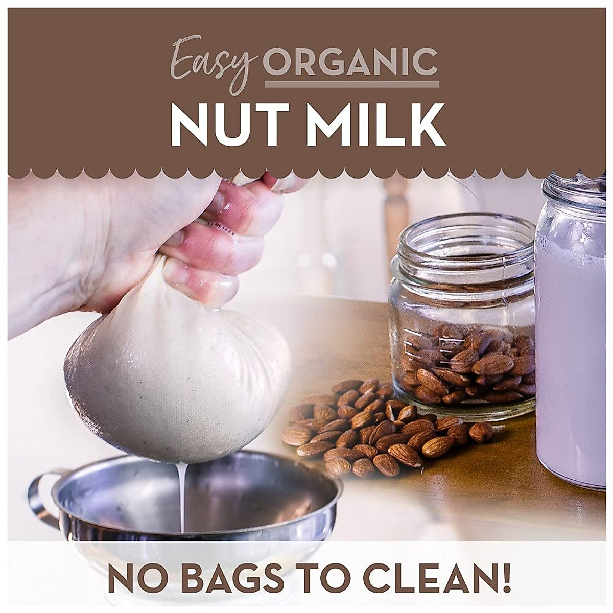 Organic Unbleached Cotton Cheesecloth for Straining - 2 Reusable Hemmed Squares, GOTS Certified, Fine Reusable Strainer – Large 23" x 23"