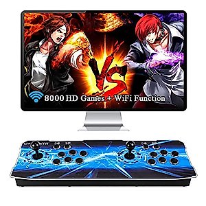 GWALSNTH 3D Pandora Box TT Arcade Game Console, 8000 HDMI Video Games with WiFi Function, Search/Save/Hide/ Pause Games,Favorite List,Up to 4 Players …