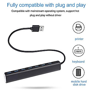 OSALADI USB Hub USB Hub USB Hub USB Hub 7-in-1 Computer Hub Adapter with Cable Multi-Port Expansion Transfer Adapter for Pc Laptops Tablets USB Splitter USB Splitter USB Adapter USB Adapter
