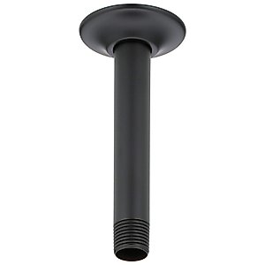 DELTA FAUCET RP61058BL Arm & Flange-6" Ceiling Mount Shower Arm, Matte Black