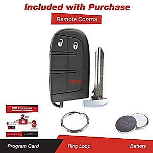 KeylessOption Keyless Entry Remote Car Smart Key Fob for 2011-2018 Dodge Dart Journey Charger Chrysler 300 M3N-40821302