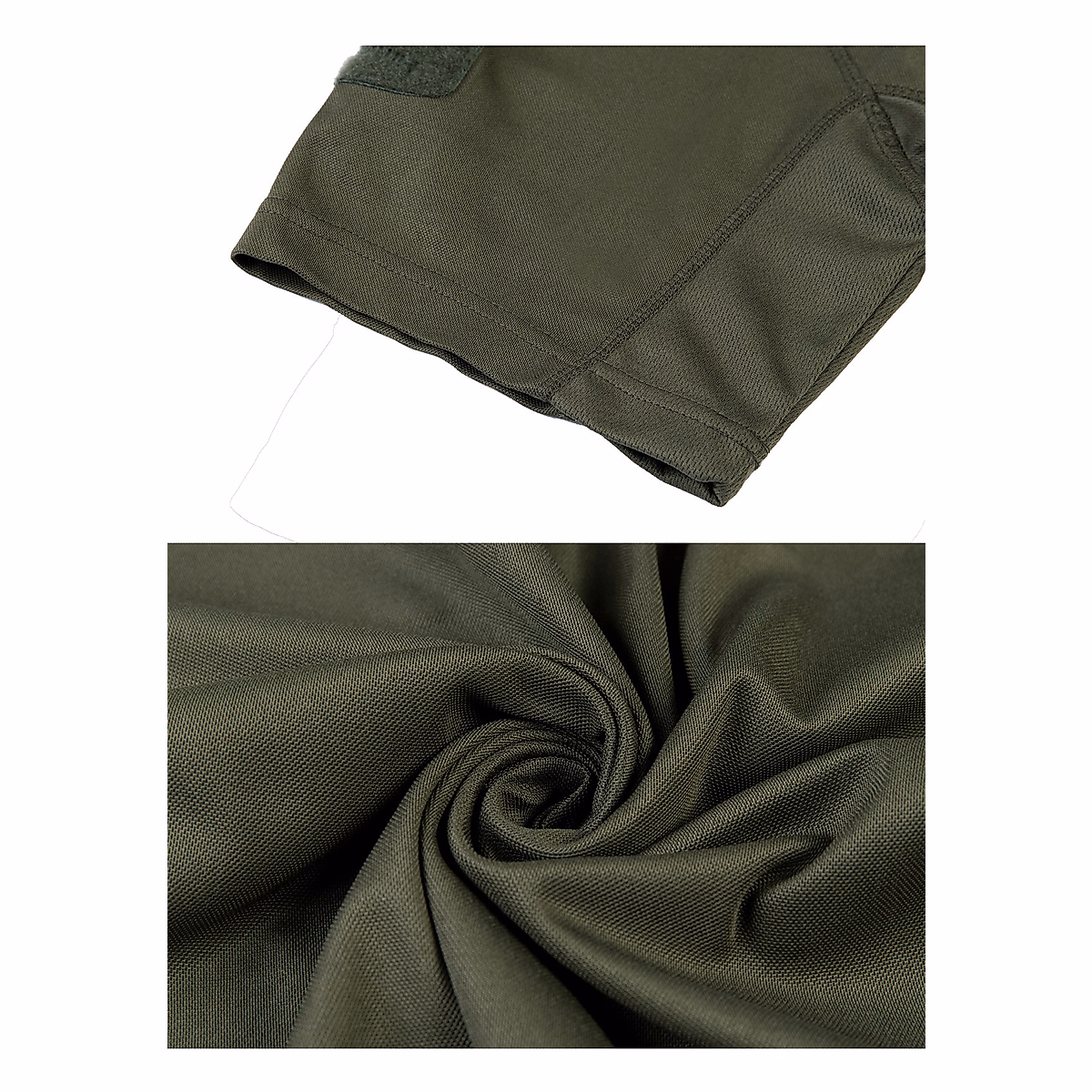 CRYSULLY Men Summer Pullover Tactical T-Shirts for Men Short Sleeve Military Polo Shirt Outdoor Combat Shirt Army Green