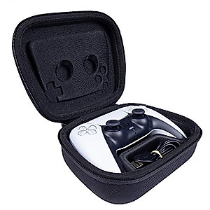 khanka Hard Case Replacement for Sony PlayStation 5 DualSense Wireless Controller (Black)