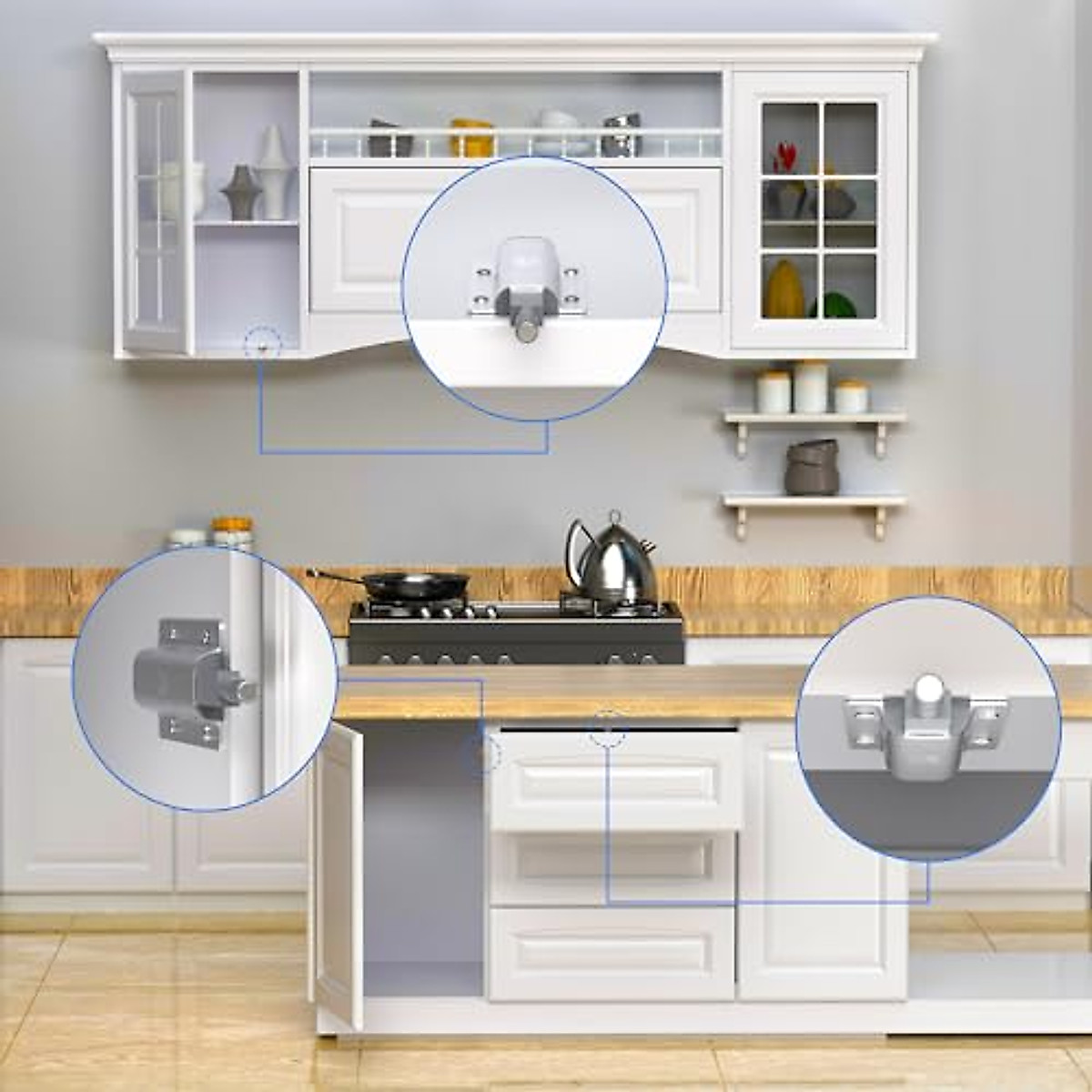 Magnetic Push Latches for Cabinet Door Jiayi 2 Pack Push to Open Door Latch Magnetic Touch Latches Kitchen Door Push Release Latch for Cabinet Door Closure Push Catch Press Out Cabinet Hardware