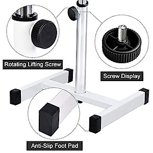 Kalolary Pedicure Manicure Footrest Adjustable Seat Height Technician Nail Equipment Salon Spa (Black)