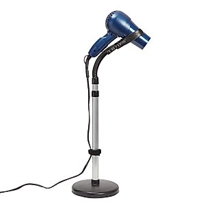 Glamlily Adjustable Hands-Free Hair Dryer Stand Holder 360 Degree Rotation, Compatible with Compact Styling Tools