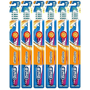 Oral-B Complete Deep Clean Toothbrush, 35 Soft (Colors Vary) - Pack of 6