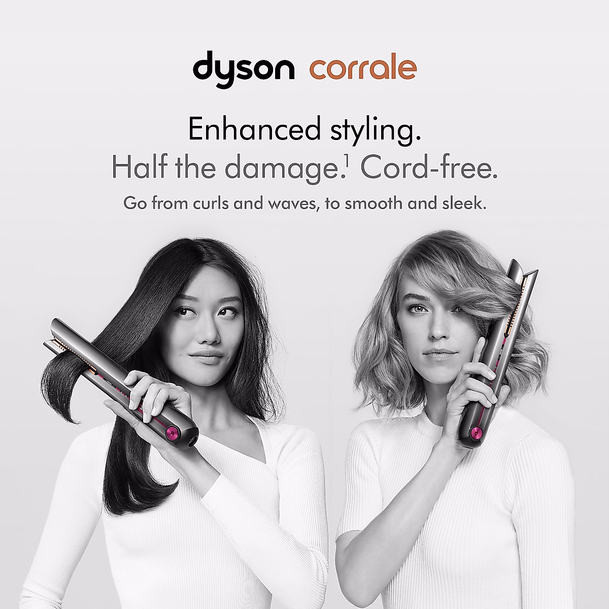 Dyson Corrale™ Hair Straightener, Nickel/Fuchsia