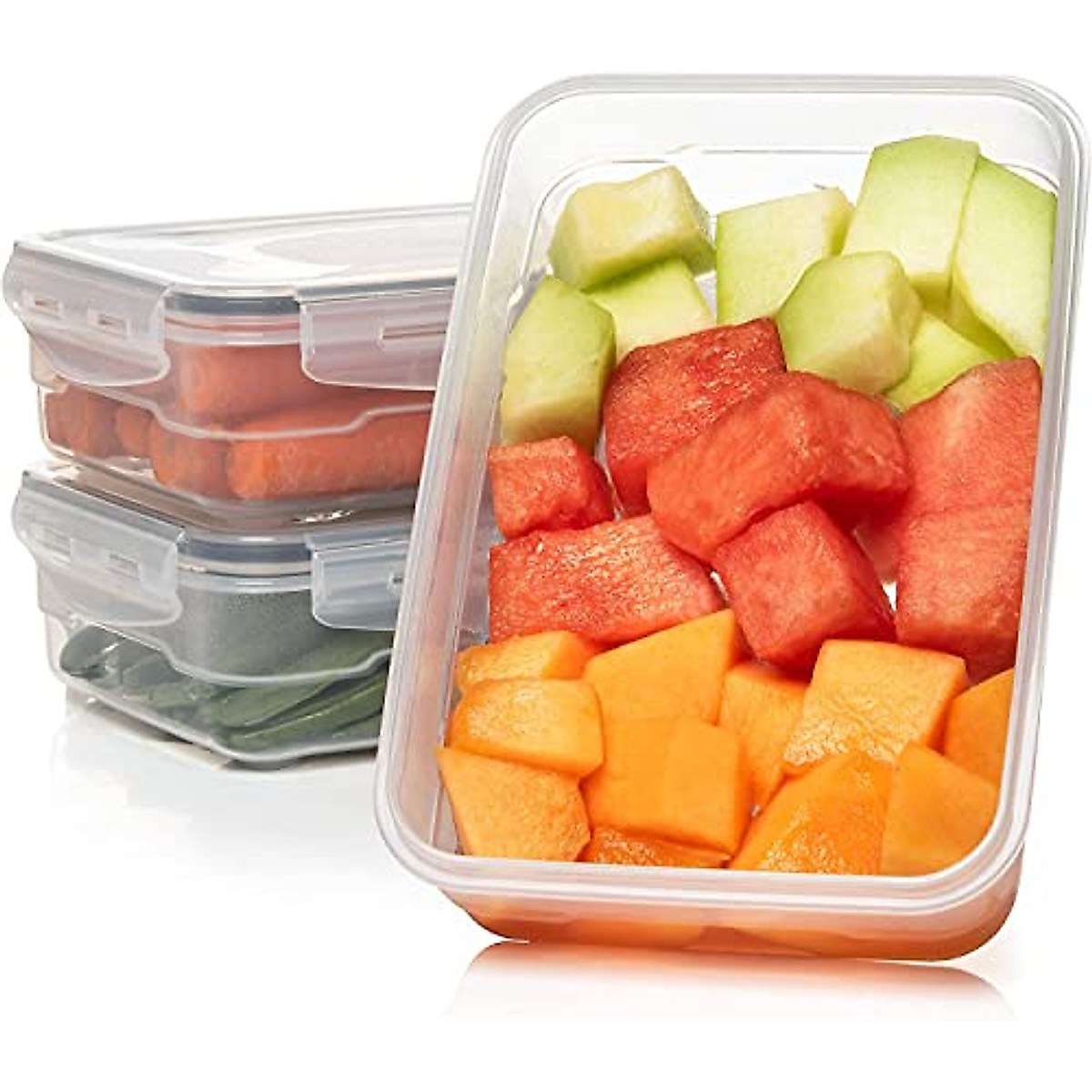 Homemaid Living Premium Airtight Plastic Storage Containers Easy Lock Lid, Microwave Freezer and Dishwasher Safe, Perfect Meal Prep or Food Storage Containers (Set of 7)