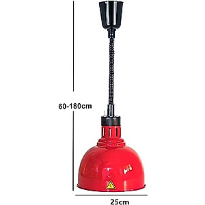 LINKANRUO Food Warmer Lamp Food Heat Lamp Telescopic Food Warme Buffet Food Heat Lamp Buffet Heating Lamp, 250W 29cm for Restaurant Heating Lamp Buffet Hanging Heat Lamps Lamps