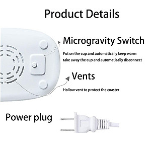 ZYION Coffee Mug Warmer with Auto Shut Off Beverage/Drink/Tea Warmer Electric Thermostatic Smart Cup Warmer Pad for Office and Home Cocoa Tea Water Milk Soup