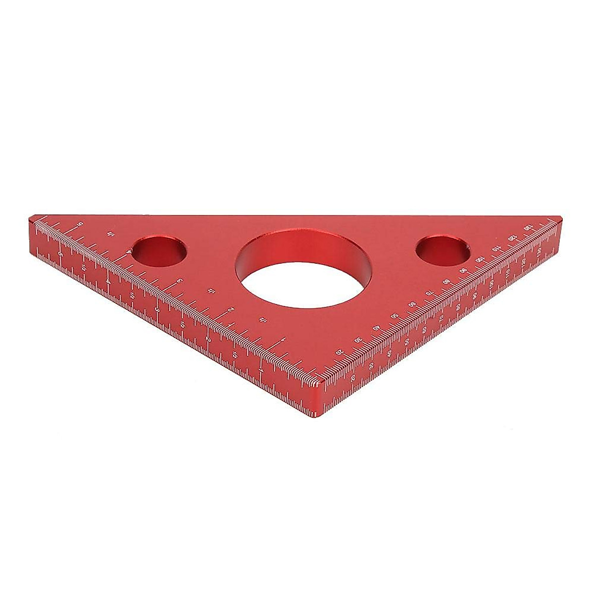 45 Degree Aluminum Alloy Angle Ruler Inch Metric, Carpentry Squares DIY Woodworking Triangle Ruler Measuring Gauging Tool for Industrial Household