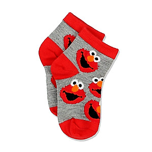 Sesame Street Kids Quarter Length Socks, 6 Pair Pack, Multi, 2T-4T Toddler Boys (Shoe 4-7)