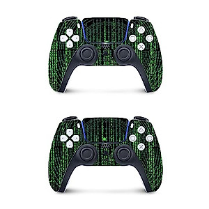 NowSkins Matrix Digital Rain PS5 Skin for Playstation 5, Premium 3M Vinyl Cover Skins Wraps Set for Playstation 5 Disc Edition and PS5 Controller (PS5 Disc Edition)