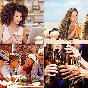 OKGD 25 Piece Set Stainless Steel Straws Ultra Long 10.5 Inch Drinking Metal Straws Reusable Drinking Straws for 20 30 OZ (20 Straight| 5 Brushes)