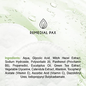 Glycolic Acid Resurfacing Pads for Face and Body - 30% Exfoliating Facial Peel - Vitamins B5 C E, Green Tea - Glycolic Acid Face Wash – 60 Pre-Moistened Cotton Pads for Face Cleansing and Peeling