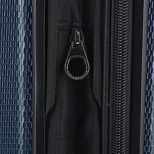 Traveler's Choice New London II Hardside Expandable Spinner Luggage, Navy, Checked-Medium 26-Inch