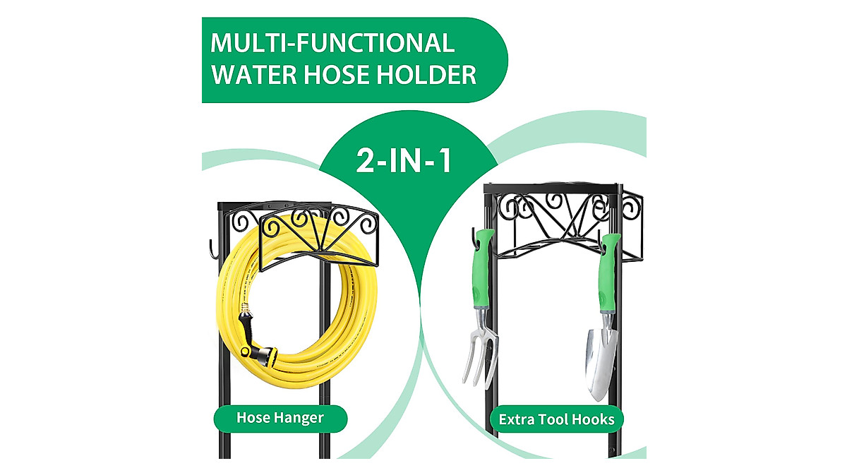 TomCare Garden Hose Holder - Sturdy & Easy to Install