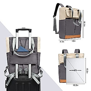 Vibkow Convertible Daypack Laptop Backpack, Travel Casual Bag with USB Charging Port, Stylish College Tote Purse For Women Men Girls Boys Student