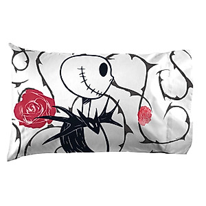 Jay Franco Disney Nightmare Before Christmas Moonlight 5 Piece Twin Bed Set - Includes Reversible Comforter & Sheet Set - Features Jack Skellington and Sally - Super Soft Microfiber