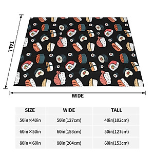 Sushi Throw Blanket Warm Ultra-Soft Micro Fleece Blanket for Bed Couch Living Room(Kids)