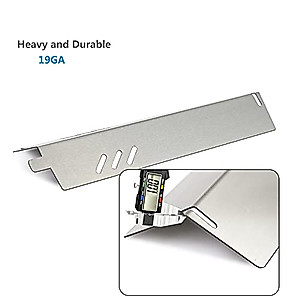 Zemibi Stainless Steel Heat Plate Replacement for Backyard Grill BY13-101-001-11,BY14-101-001-01, GBC1429W, GBC1429W-C, Uniflame GBC1329W, GBC1403W, GBC1429 Gas Models, 13 1/16" X 3 5/8", 3-Pack