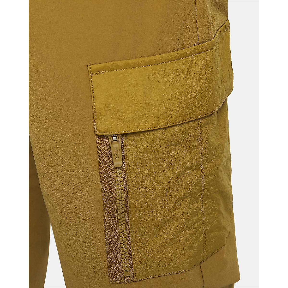 Nike Sportswear NSW Women's Woven Sports Utility Mid-Rise Cargo Pants, Golden Moss/Medium Blue, S Regular US