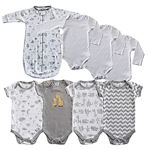 Spasilk Baby Essential 23 Piece Layette Set for Newborns and Infants, 0-6 Months, Grey Celestial