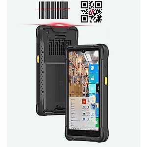 Bix 6.5-inch Rugged Windows 11 IOT Handheld QR Code Barcode Scanner,8GB RAM/128GB ROM Handheld Terminal PC,Long-Lasting Battery,IP67 Waterproof Windows Handheld PDA for Warehouse Inventory Management