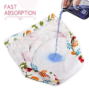 Toddler Girls Training Pants 4 Pack,Baby Girls Cotton Training Underwear,Potty Training Underwear Girls MUL 3T