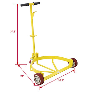 55 Gallon Drum Dolly 1pk - 1200 lb Capacity Oil Barrel Drum Roller Cart - Low Profile Steel Oil Drum Caddy