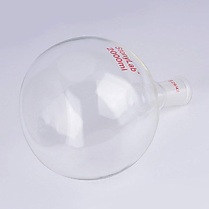stonylab Heavy Wall Single Neck Borosilicate Glass Flat Bottom Boiling Flask, with 29/42 Standard Taper Outer Joint, 2000ml