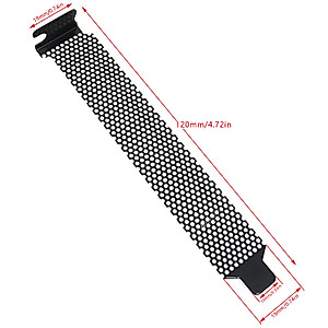 CHENJIN PCI Slot Cover 5PCS Black PCI Dust Filter Blanking Plates with 5PCS Screws Vented Slot Cover