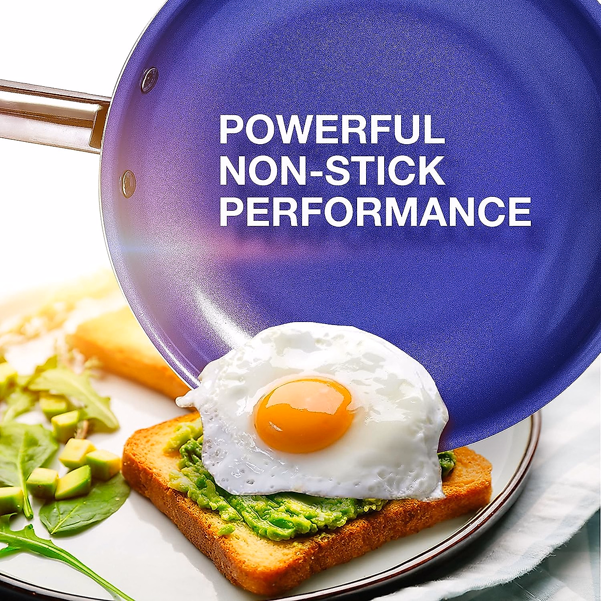 Mueller UltraClad Sapphire Pots and Pans Set Nonstick, 14 Piece Induction Cookware Sets, Aluminum Body, Includes Non Stick Deep Frying Pan, Sauce Pans for Cooking, Dutch Oven and More