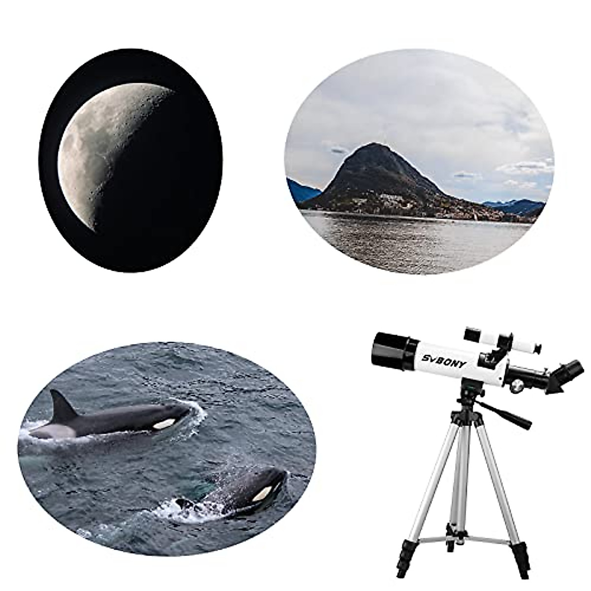 SVBONY Telescope for Kids, 60mm Portable Refractor Telescope, Multi-Coated Optics Ideal Telescope for Beginners