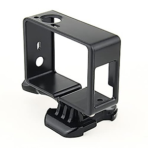 SOONSUN Frame Mount Housing Case with Basic Buckle and Long Thumb Bolt Screw for GoPro Hero 3 3+ 4 Camera and All Slots Fully Accessible-Black