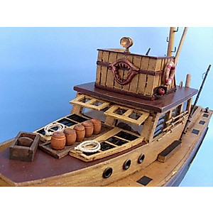 Hampton Nautical "Jaws" Orca Model Fishing Boat - Fully Assembled (Not a Kit) , brown