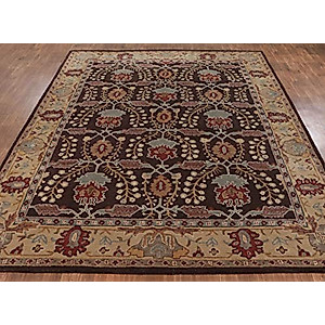 Old Hand Made Barista Floral Traditional Persian Oriental Woolen Area Rugs (9'x12')