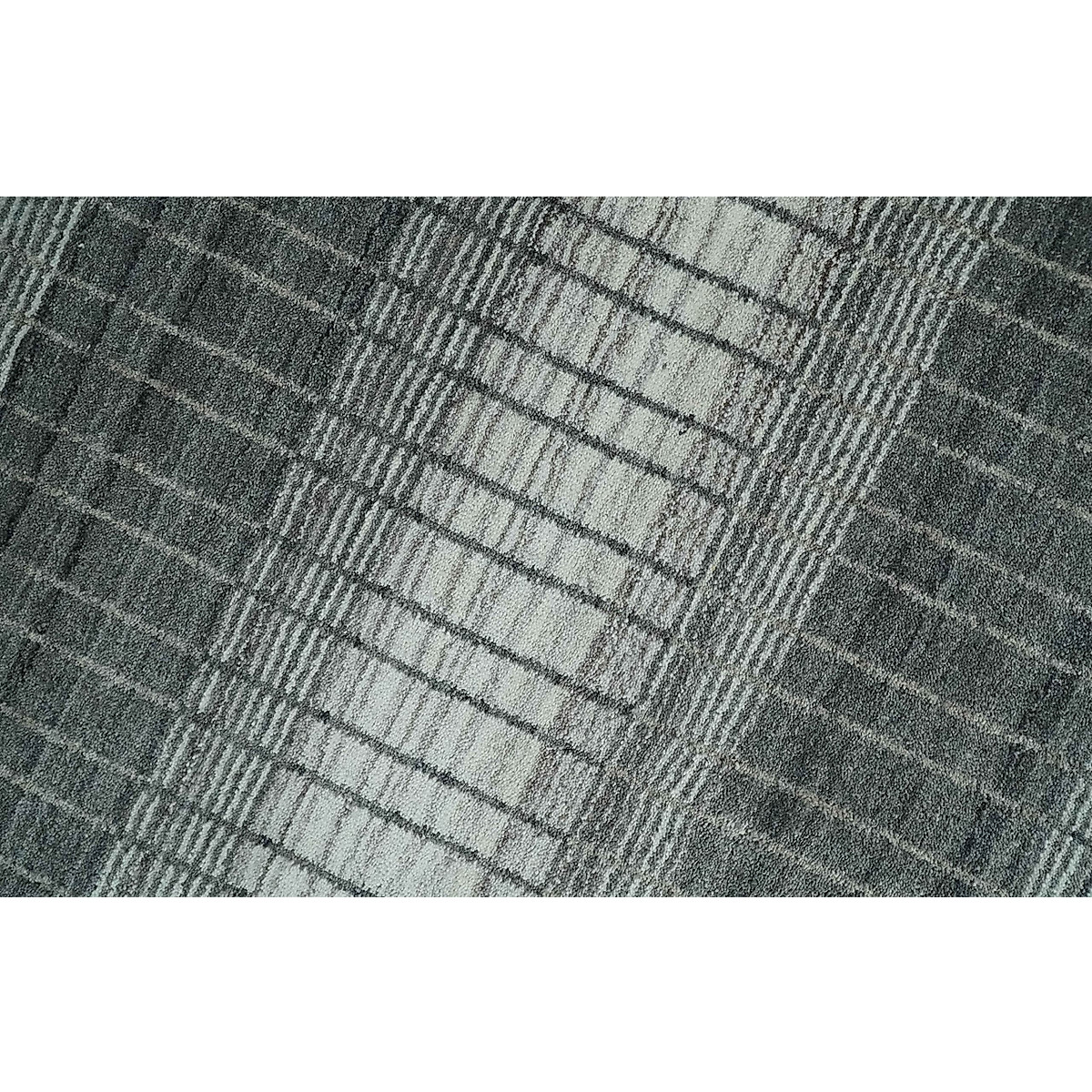 Modern Hand Made Stripes Scandinavian Blended Wool Flatwoven Area Rug, Ivory, Gray and Brown, 8x10 | KE23810